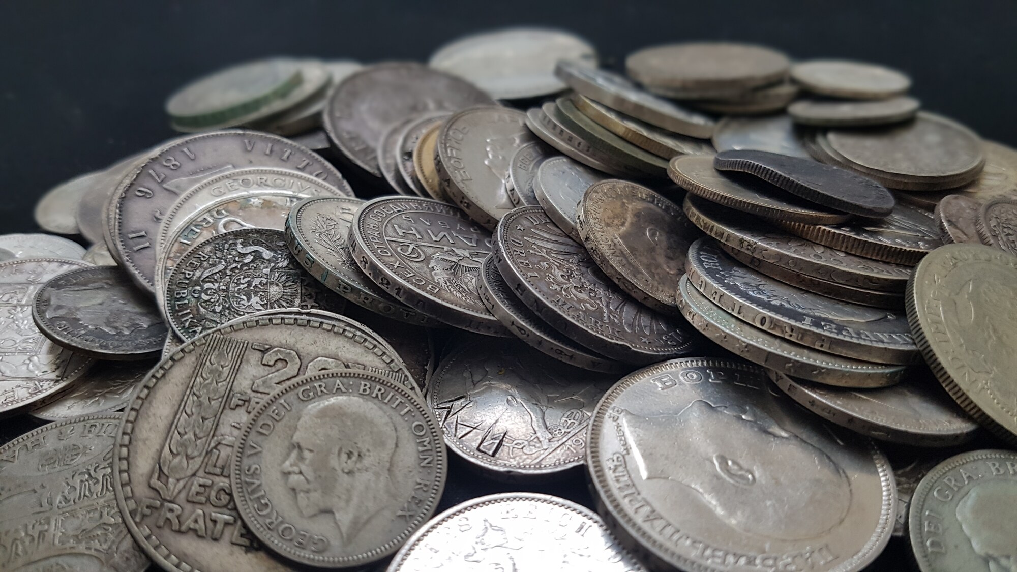 Weltmünzen Lot bis 1940 Silbermünzen 1kg aus vielen verschiedenen Ländern ss-vz | MA-Shops