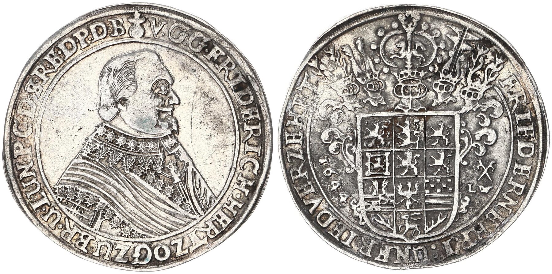 Braunschweig /Lüneburg 1 Taler 1644 Lw Friedrich v. Celle 1636-1648 ss+ | MA-Shops