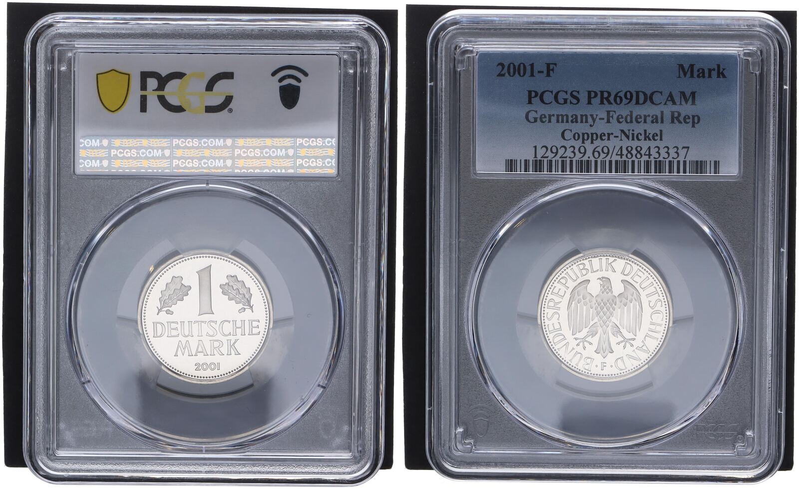 Germany-Federal Rep 1 Mark 2001 F Kursmünze PR69DCAM Polierte Platte ...