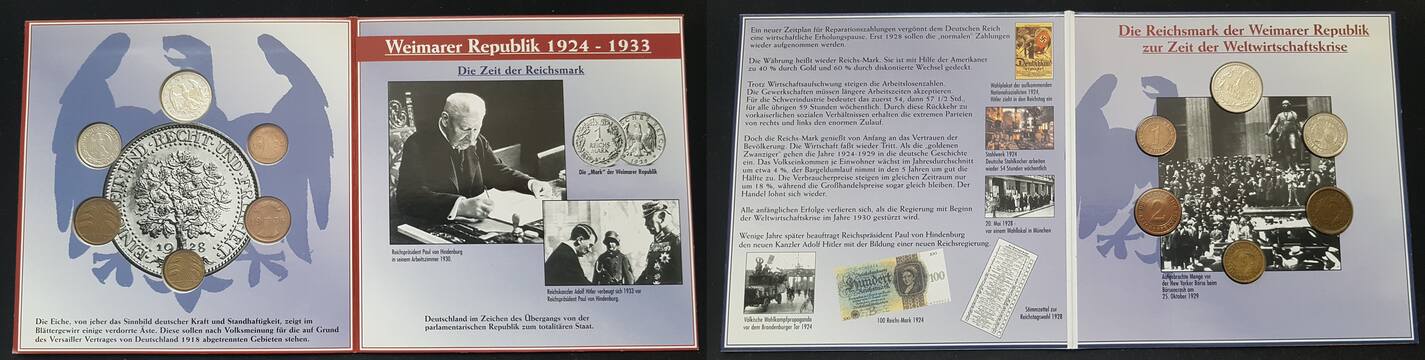 Deutschland / Weimar Lot Die Reichsmark der Weimarer Republik zur Zeit ...