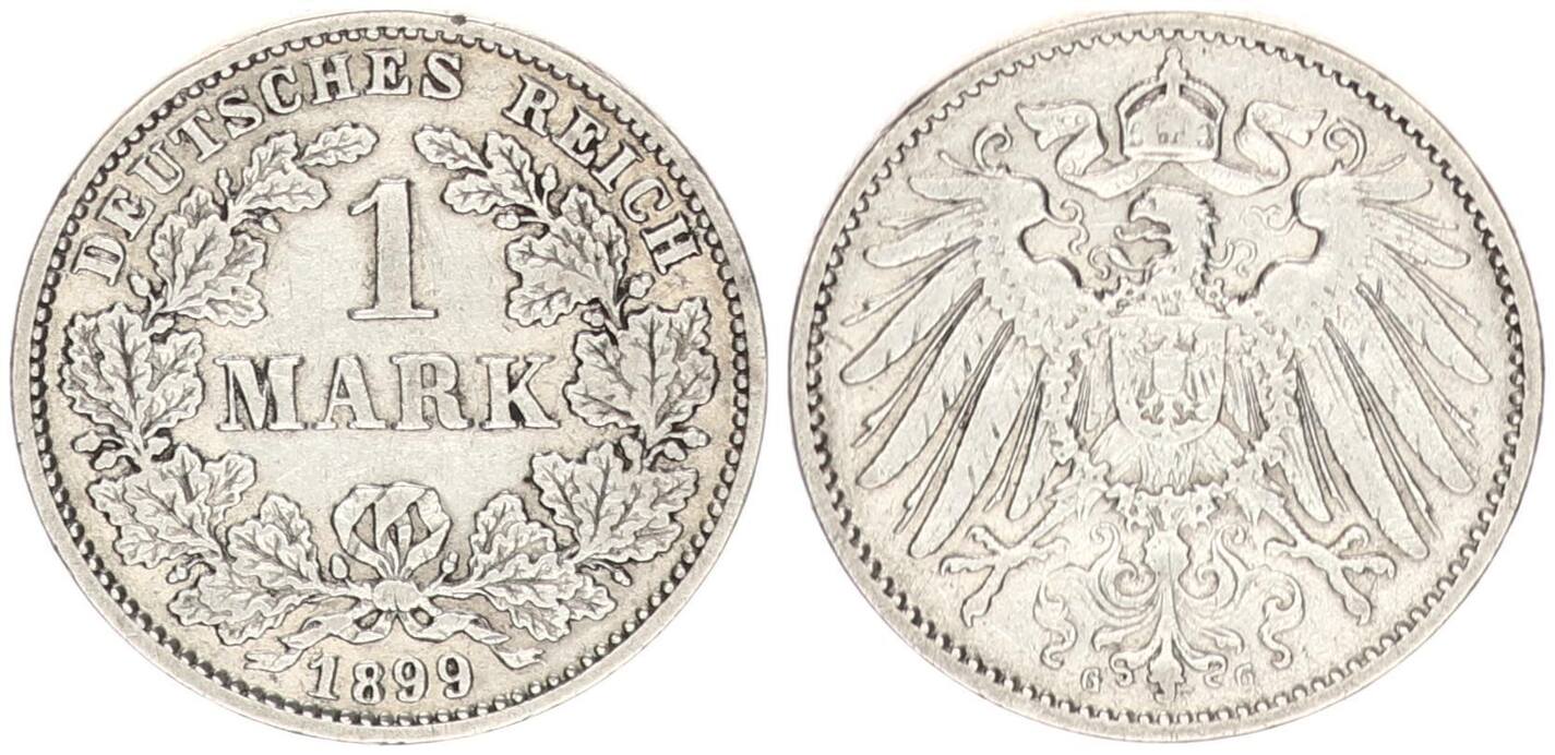 Deutsches Kaiserreich 1 Mark 1899 G J.17 ss | MA-Shops