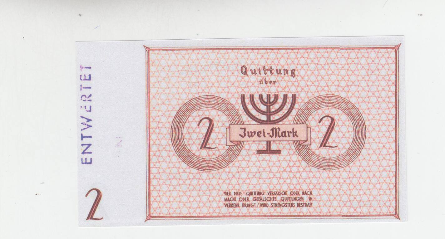 Drittes Reich - Polen Lodz - Ghetto Litzmannstadt 2 Mark Schein ...