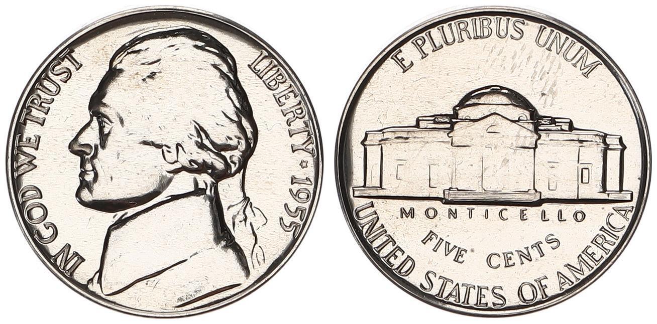 The United States of America 5 Cent 1955 PP | MA-Shops