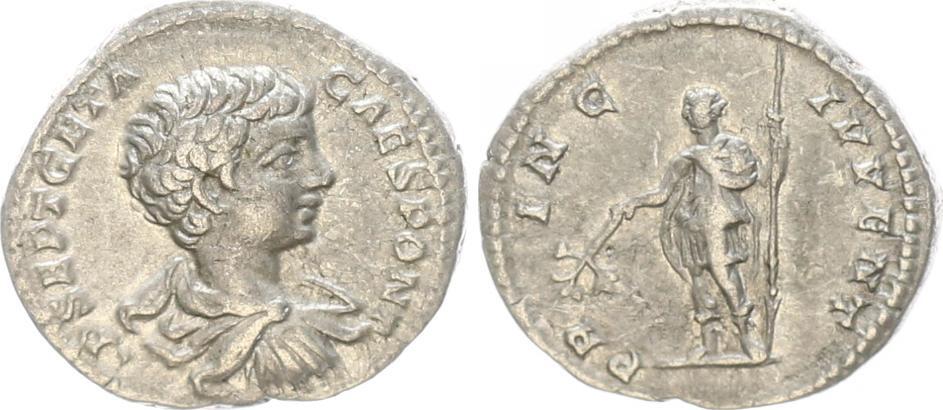 Antike / Römische Kaiserzeit/ Geta Denar Geta als Cäsar, 198-209 RS ...
