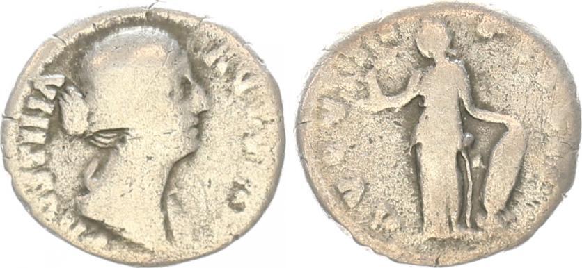 Antike / Kaiserzeit, Faustina II 147-176 Faustina Filia (II) Denar Venus n.l. stehend s | MA-Shops