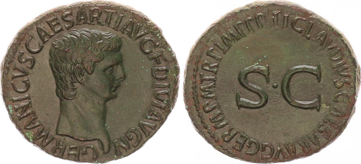 Antike / Römische Kaiserzeit / Germanicus 15v.-19 n.Chr. Germanicus As ...