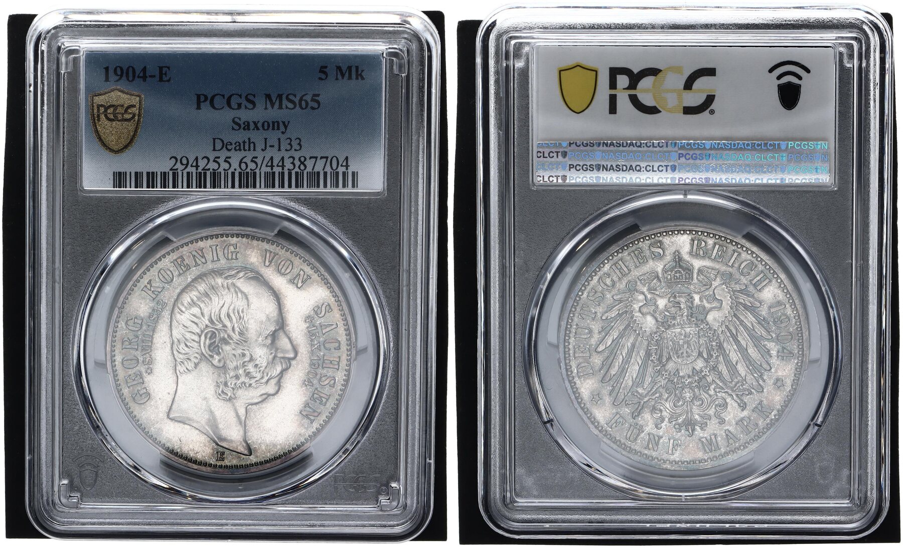 Sachsen 5 Mark 1904-E J. 133 König Albert - PCGS zertifiziert PCGS MS65 Stempelglanz | MA-Shops