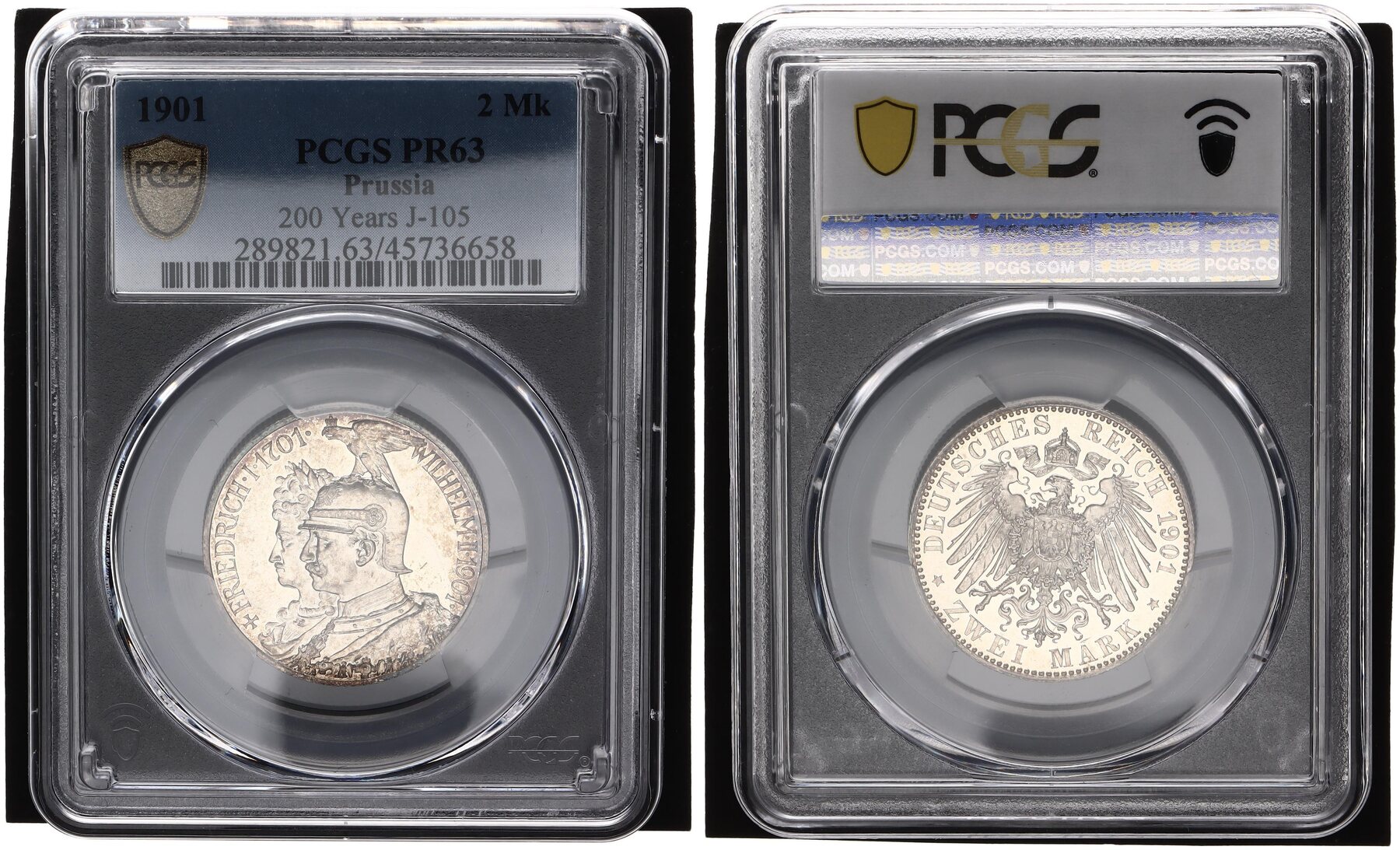 Preußen 2 Mark 1901 Kaiser Wilhelm II. Jubiläum Friedrich I. 200 Jahre ...