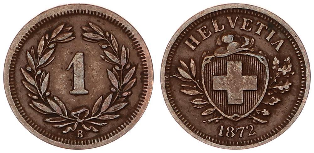 Schweiz 1 Rappen 1872 ss-vz | MA-Shops