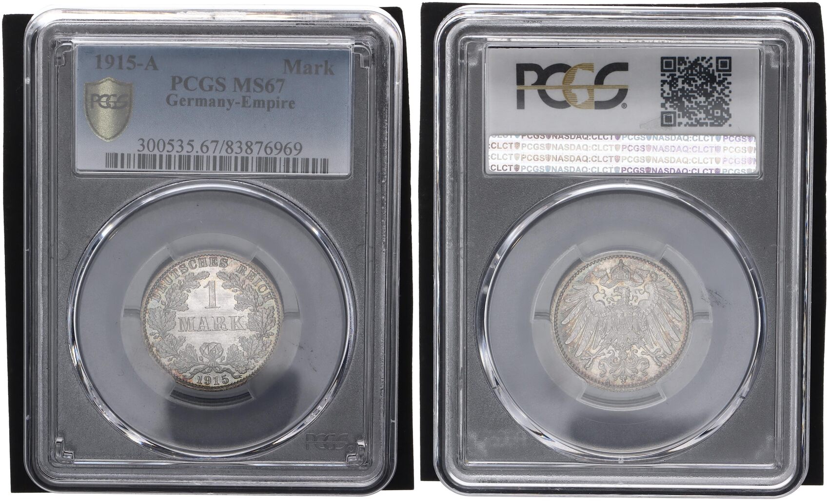 Germany-Empire 1 Mark 1915-A J.17 PCGS zertifiziert PCGS MS67 Stempelglanz | MA-Shops