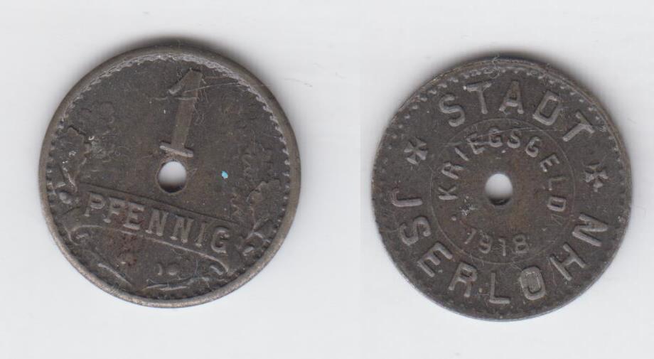 1918 Iserlohn 1 Pfennig ss-vz | MA-Shops