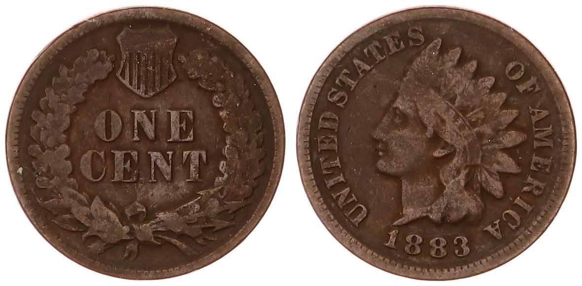 USA 1 Cent 1883 One Cent Indian Head ss | MA-Shops