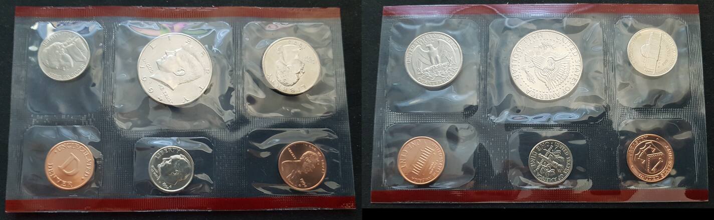 USA KMS 1994 Denver Mint 1x 1 Cent, 1x One Dime, 1x Quater ST in ...