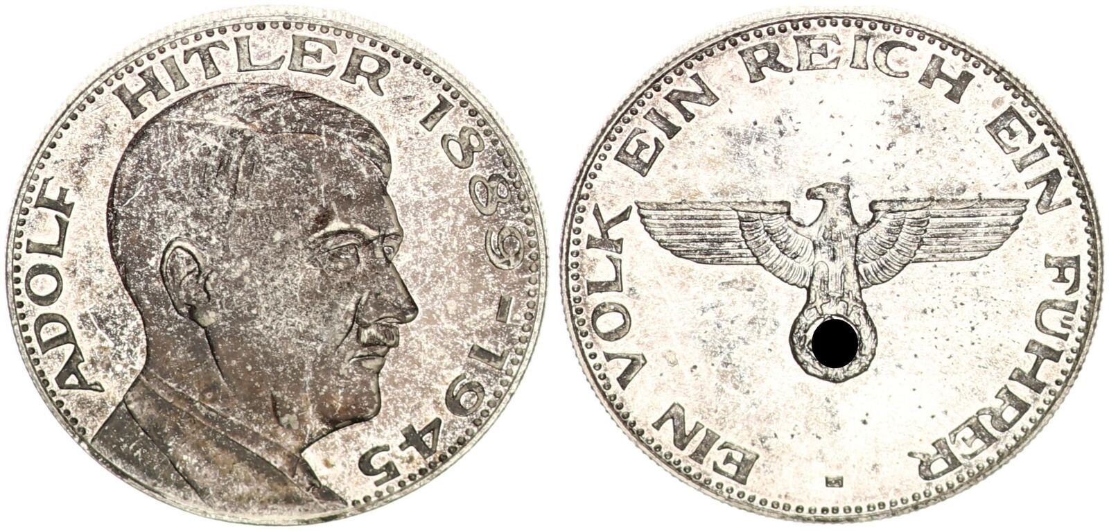 3. Reich Adolf Hitler Medaille Ein Volk, ein Reich, ein Führer 1889 ...