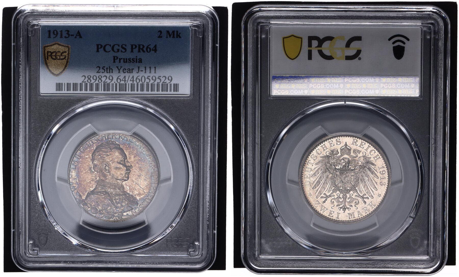 Preußen 2 Mark 1913-A Wilhelm II. 25 jähriges Regierungsjubiläum J.111 ...