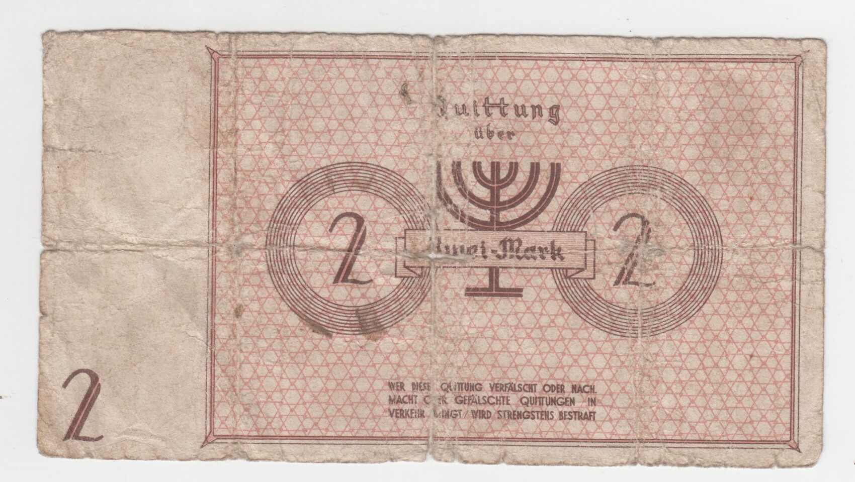 Drittes Reich - Polen Lodz - Ghetto Litzmannstadt 2 Mark Schein 3 ...