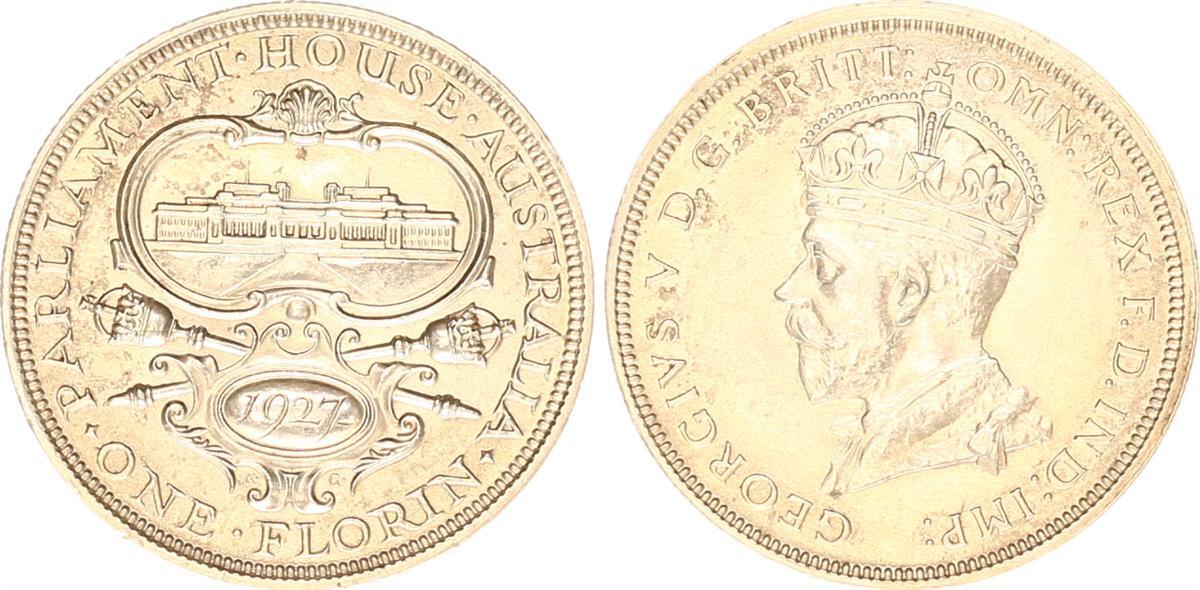 Großbritannien 1 Florin Australien George V. One Florin 1927 Silber ...
