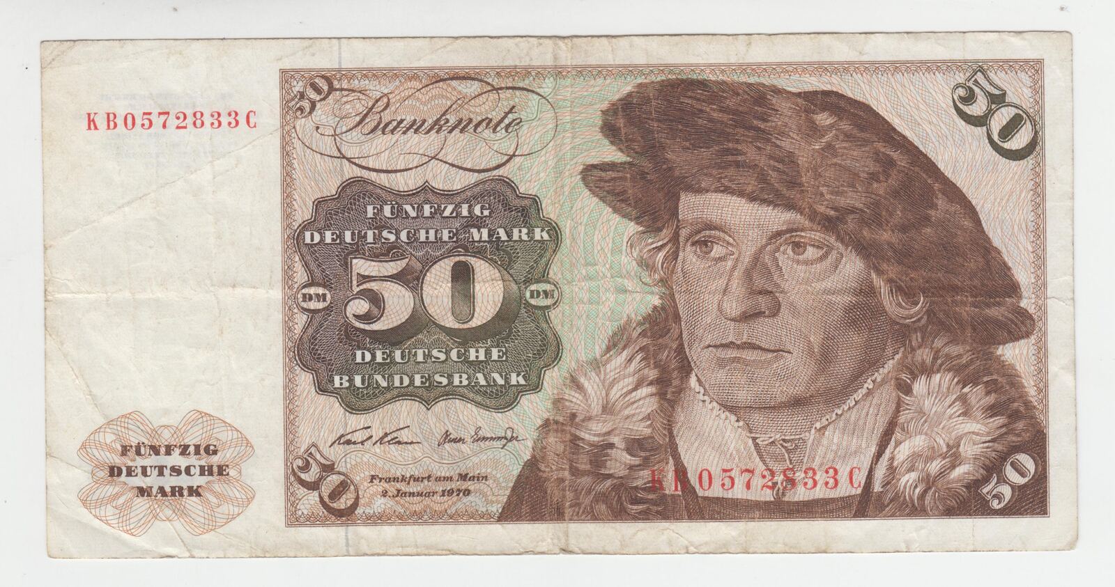 Deutschland - BRD 50 DM - 50 Deutsche Mark 2. Januar 1970 50 DM ...