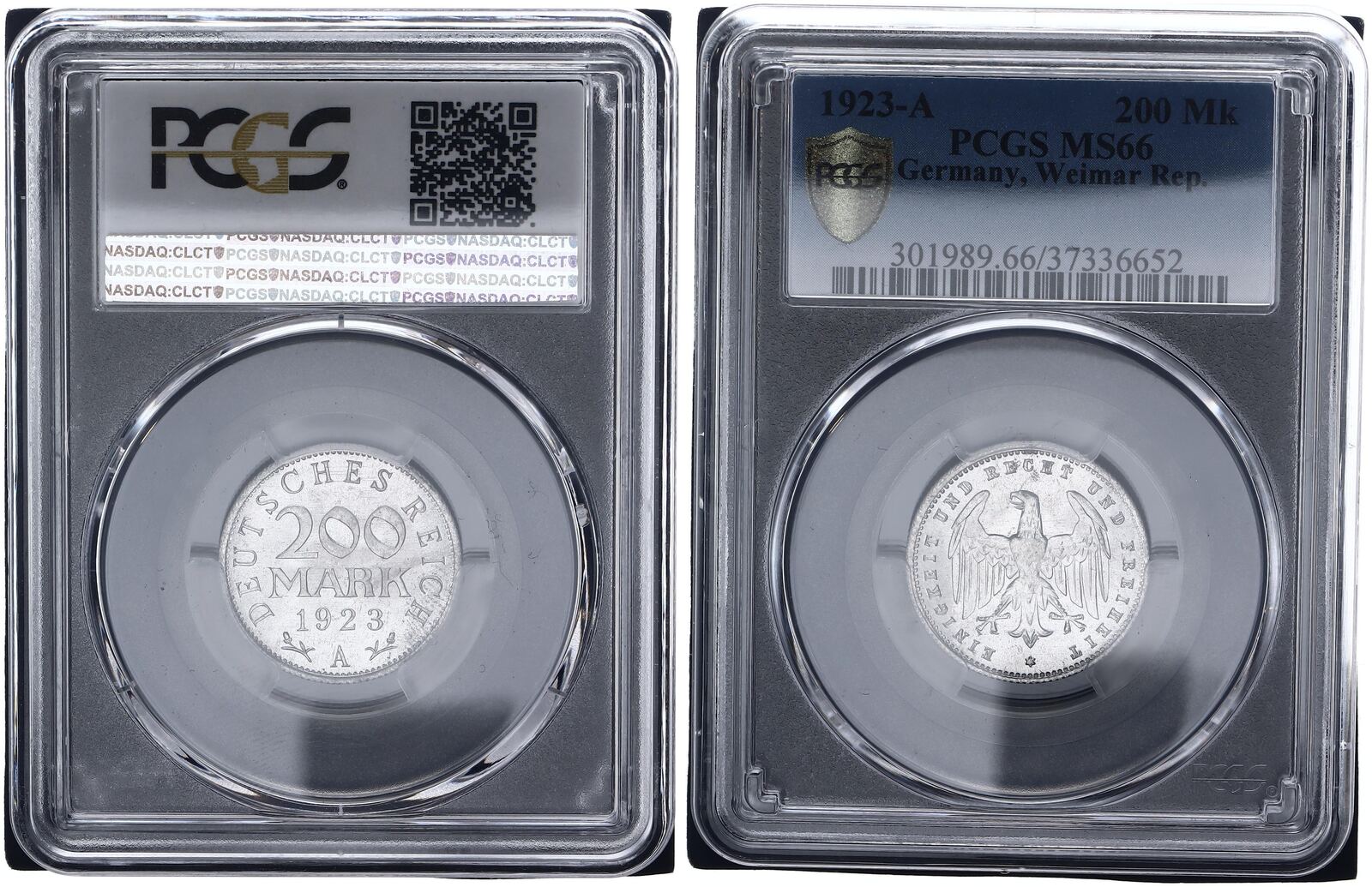 Germany, Weimar Rep. 200 Mark 1923-A J.304 PCGS MS66 Stempelglanz | MA-Shops