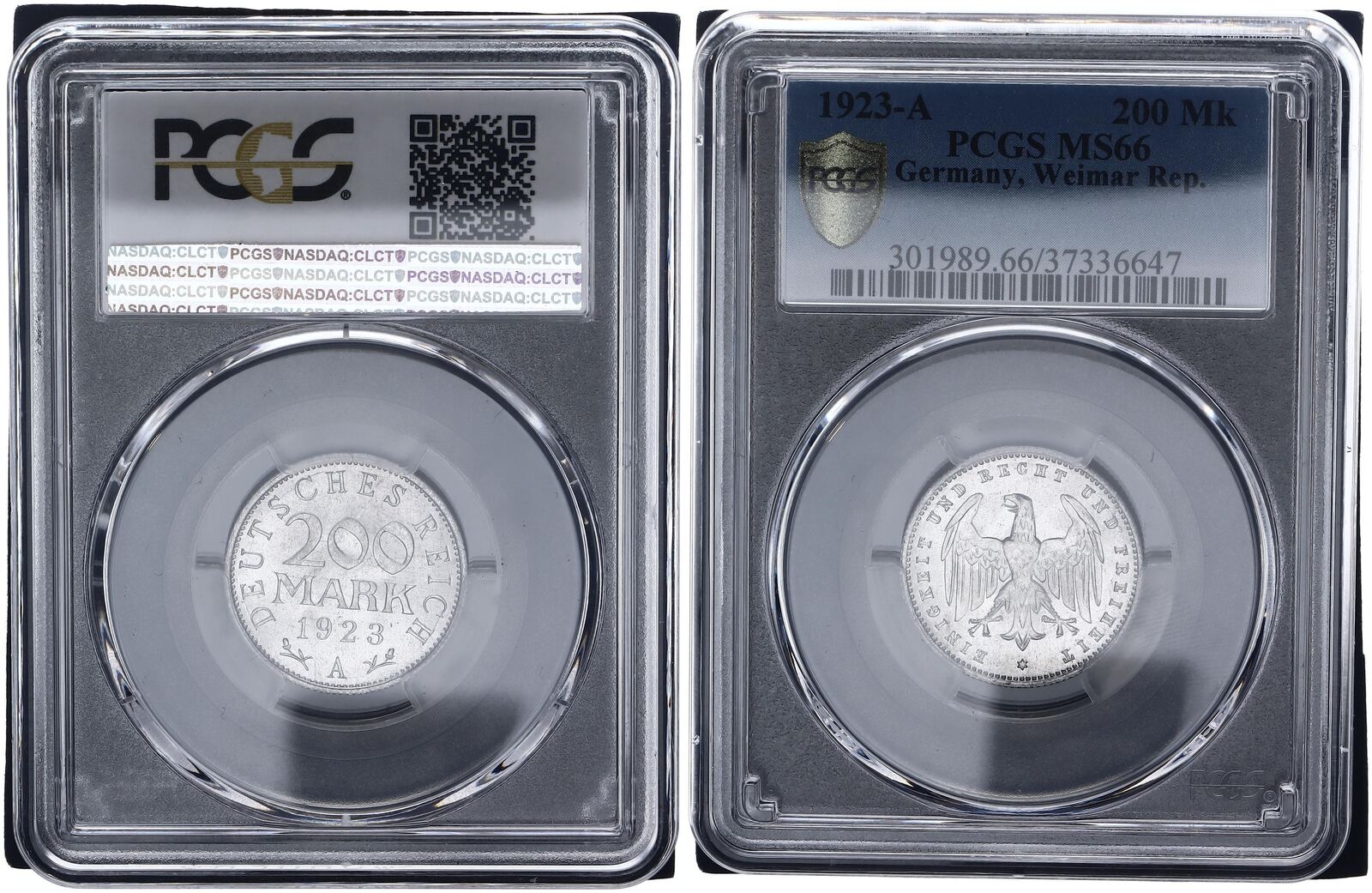 Germany, Weimar Rep. 200 Mark 1923-A J.304 PCGS MS66 Stempelglanz | MA ...