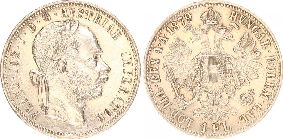 Österreich Ungarn 1 Florin/Gulden 1879 Gulden Franz Joseph Haus Habsburg st | MA-Shops