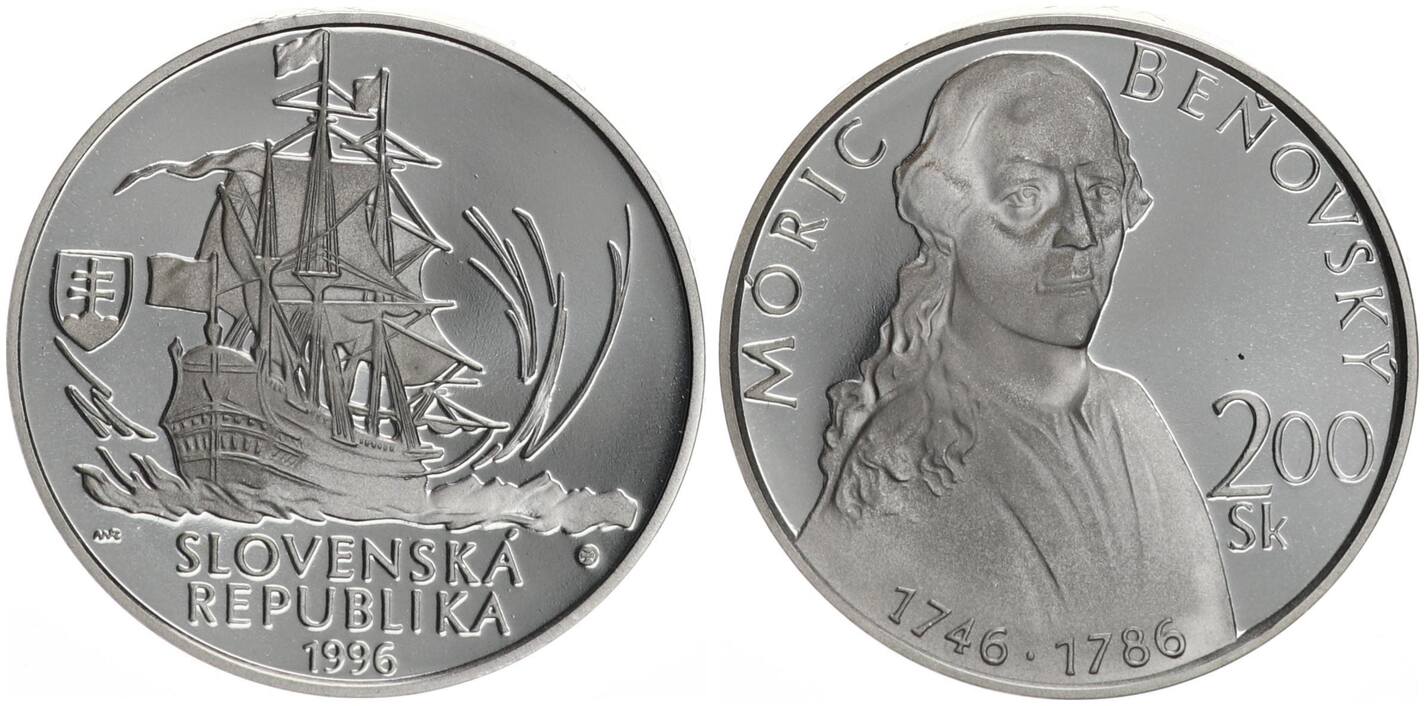Slowakei 200 Korun 1996 250. Geburtstag von Moric Benovsky St | MA-Shops