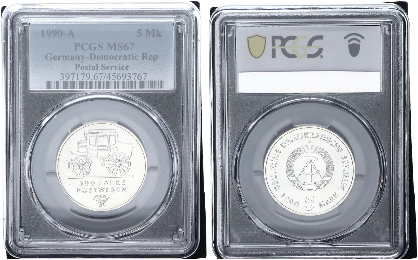 Deutschland - DDR 5 Mark 1990 A 500 Jahre Postwesen - deutsche Post ...