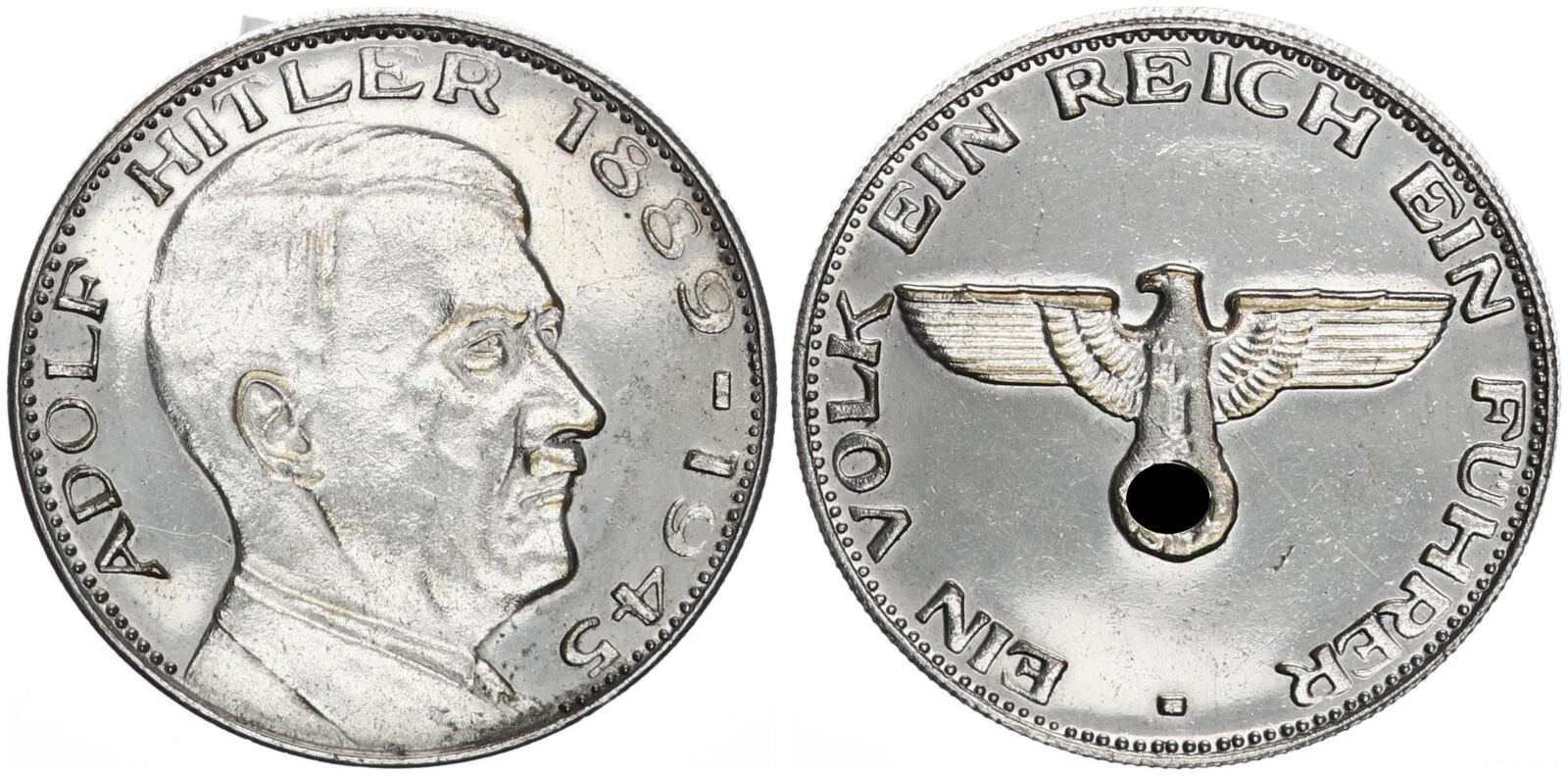 3. Reich Adolf Hitler Medaille Ein Volk, ein Reich, ein Führer 1889 ...