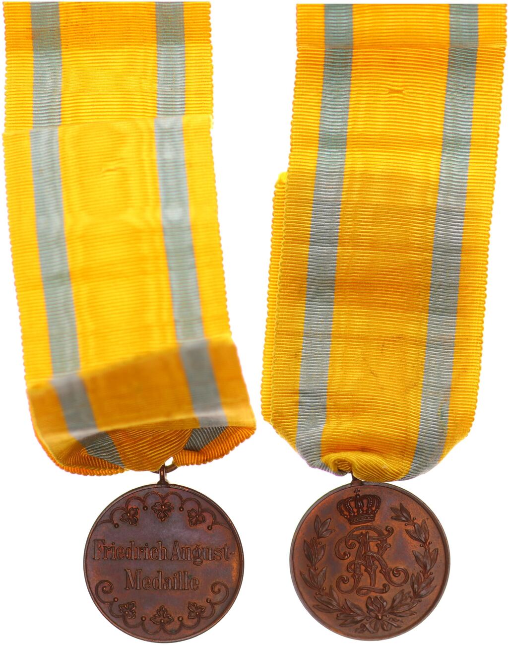 Sachsen Orden 1905 Friedrich August Medaille in Bronze ss-vz | MA-Shops