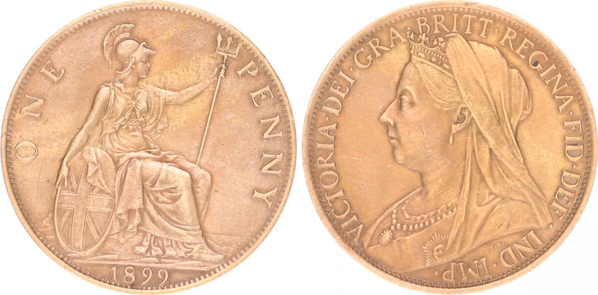 Großbritannien 1 Penny 1899 Queen Victoria vz | MA-Shops