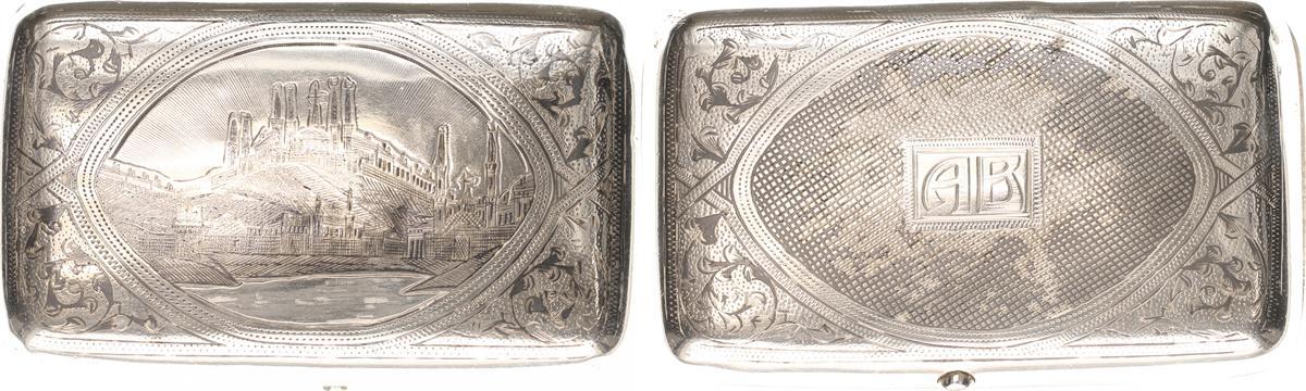 Russland schönes Zigarettenetui aus Silber 875 1892 schönes russisches Zigarettenetui aus Silber ...