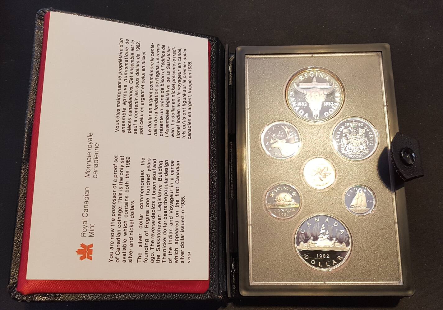 Kanada KMS 1982 1 Cent - 1 Dollar im Etui Royal Canadian Mint PP | MA-Shops