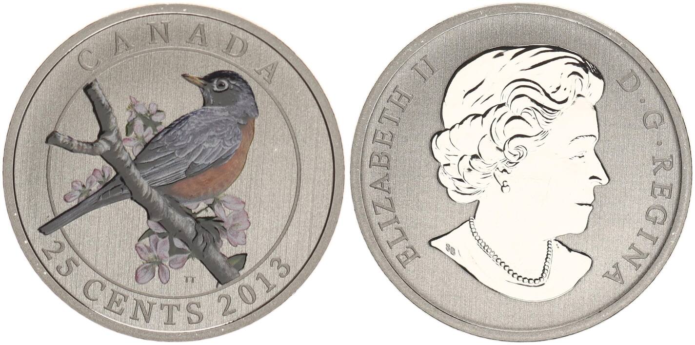 Kanada 25 Cents 2013 American Robin St | MA-Shops