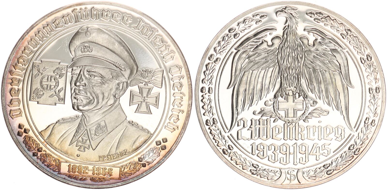 BRD / 2.Weltkrieg Medaille ca 1970 Oberstgruppenführer Joseph Dietrich ...