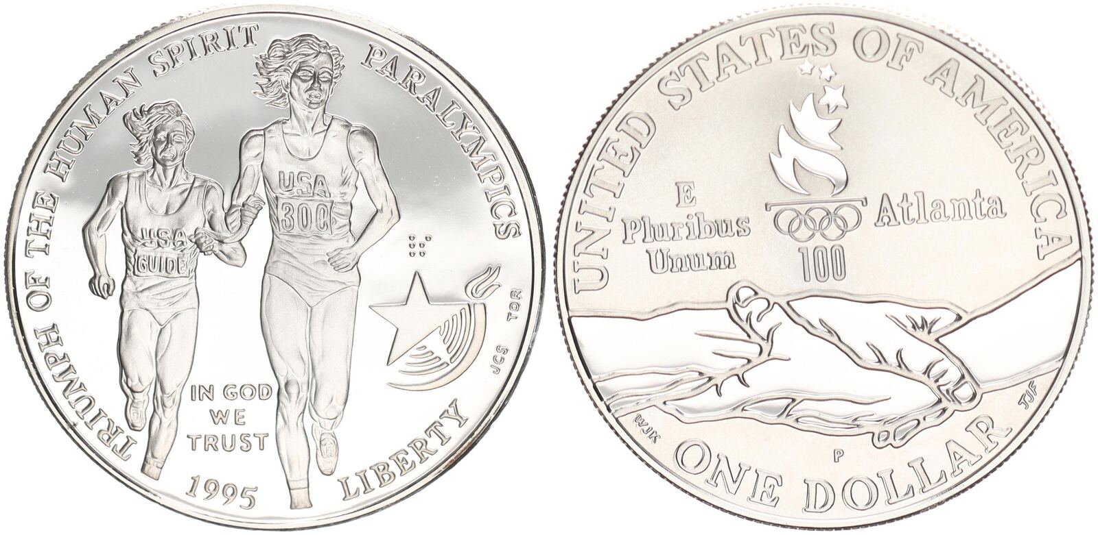 USA 1 Dollar Silber 1995 Blinder Läufer PP | MA-Shops