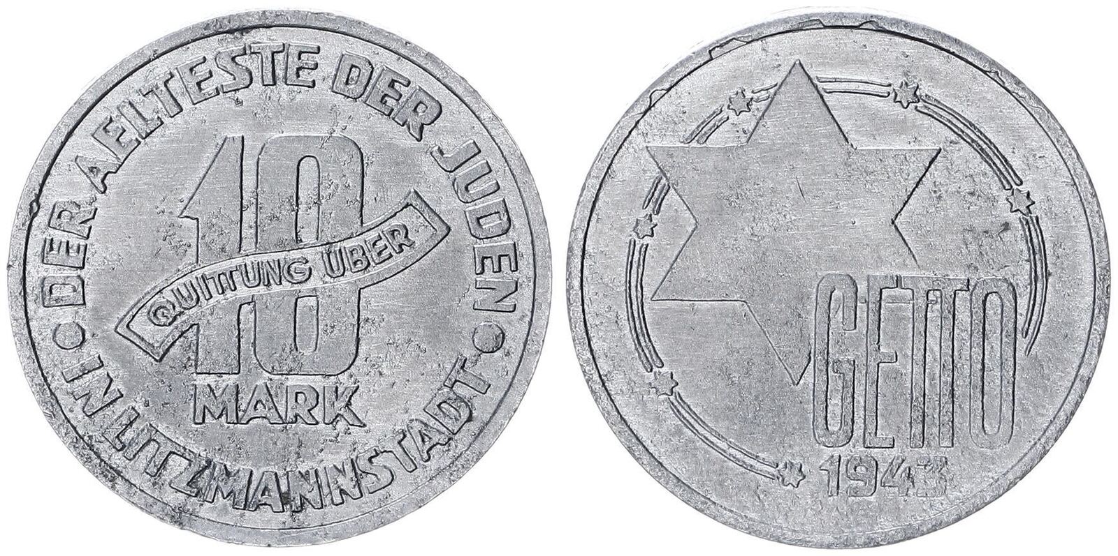 Deutschland / Polen / Getto Litzmannstadt 10 Mark (mit Echtheitszertifikat) Getto Litzmannstadt ...