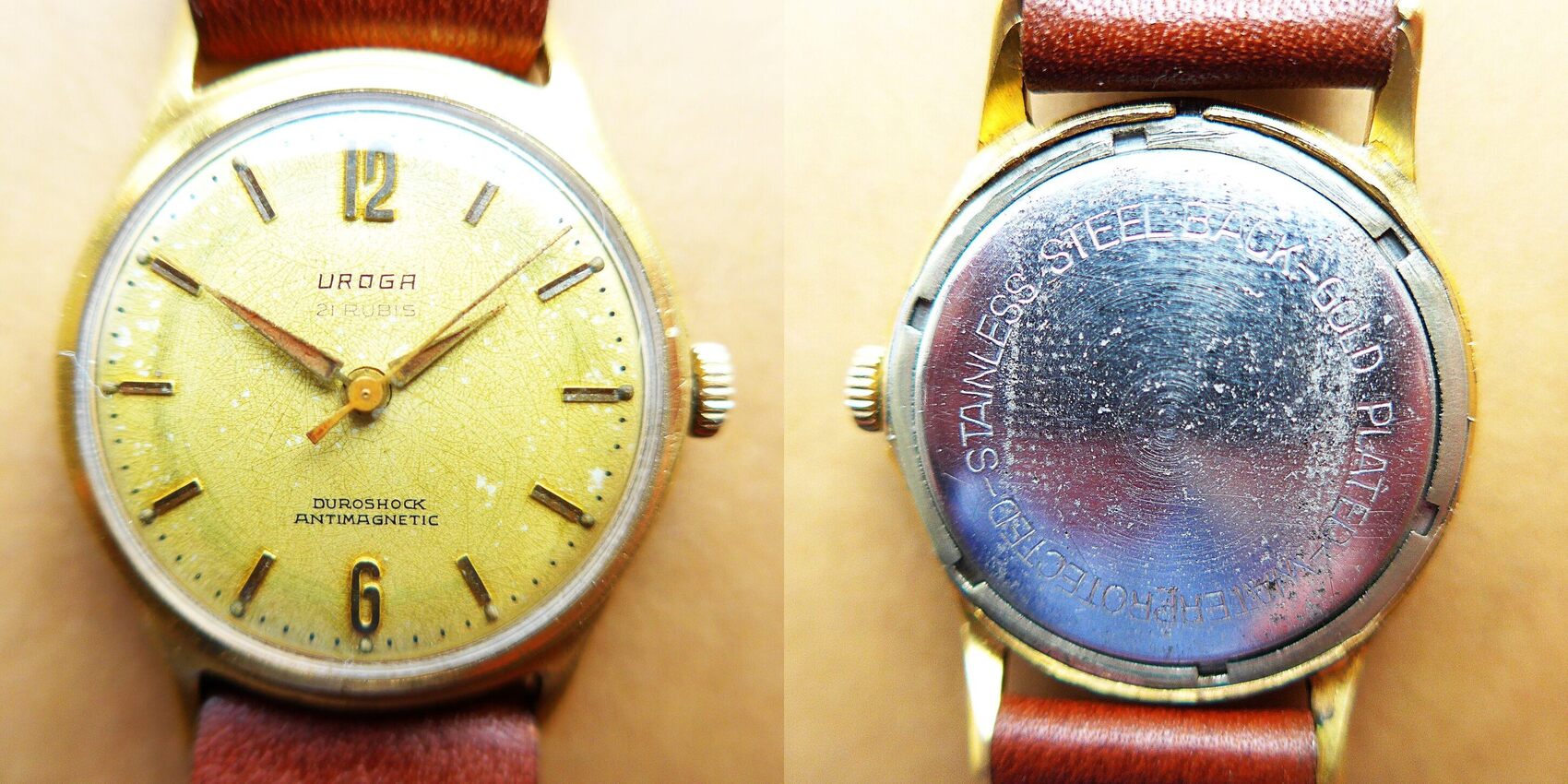 Deutschland, deutsche mechan. (Handaufzug) UROGA HERREN ARMBANDUHR, ab ...