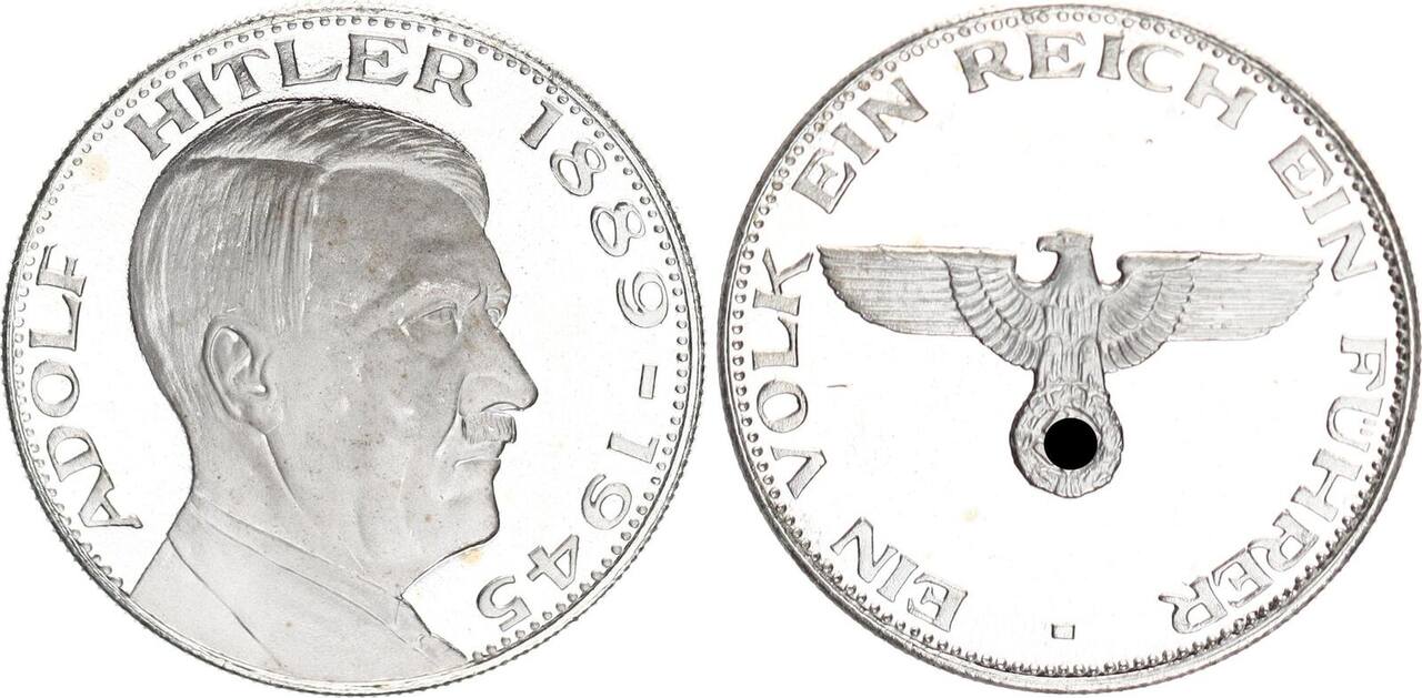 3. Reich Adolf Hitler Medaille Ein Volk, ein Reich, ein Führer 1889 ...
