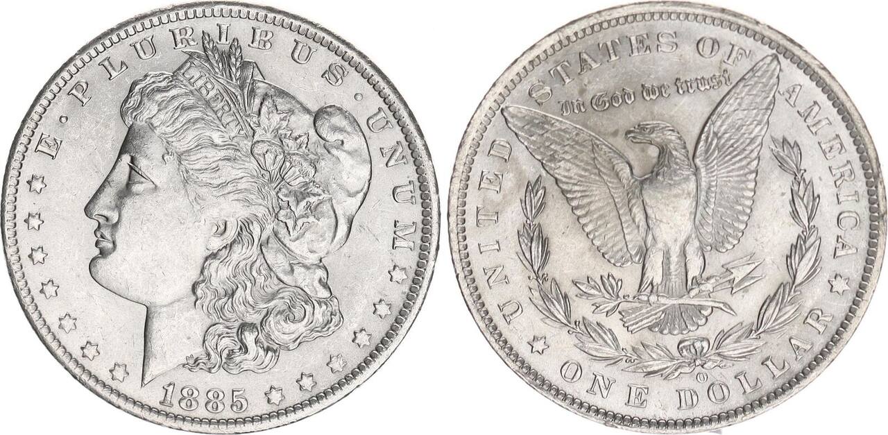 USA 1 Dollar 1885 Morgan Dollar Silber vz-St | MA-Shops
