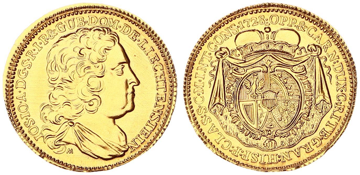 Fürstentum Liechtenstein 1 Dukat Gold (1728) NP Joseph Johann Adam ...