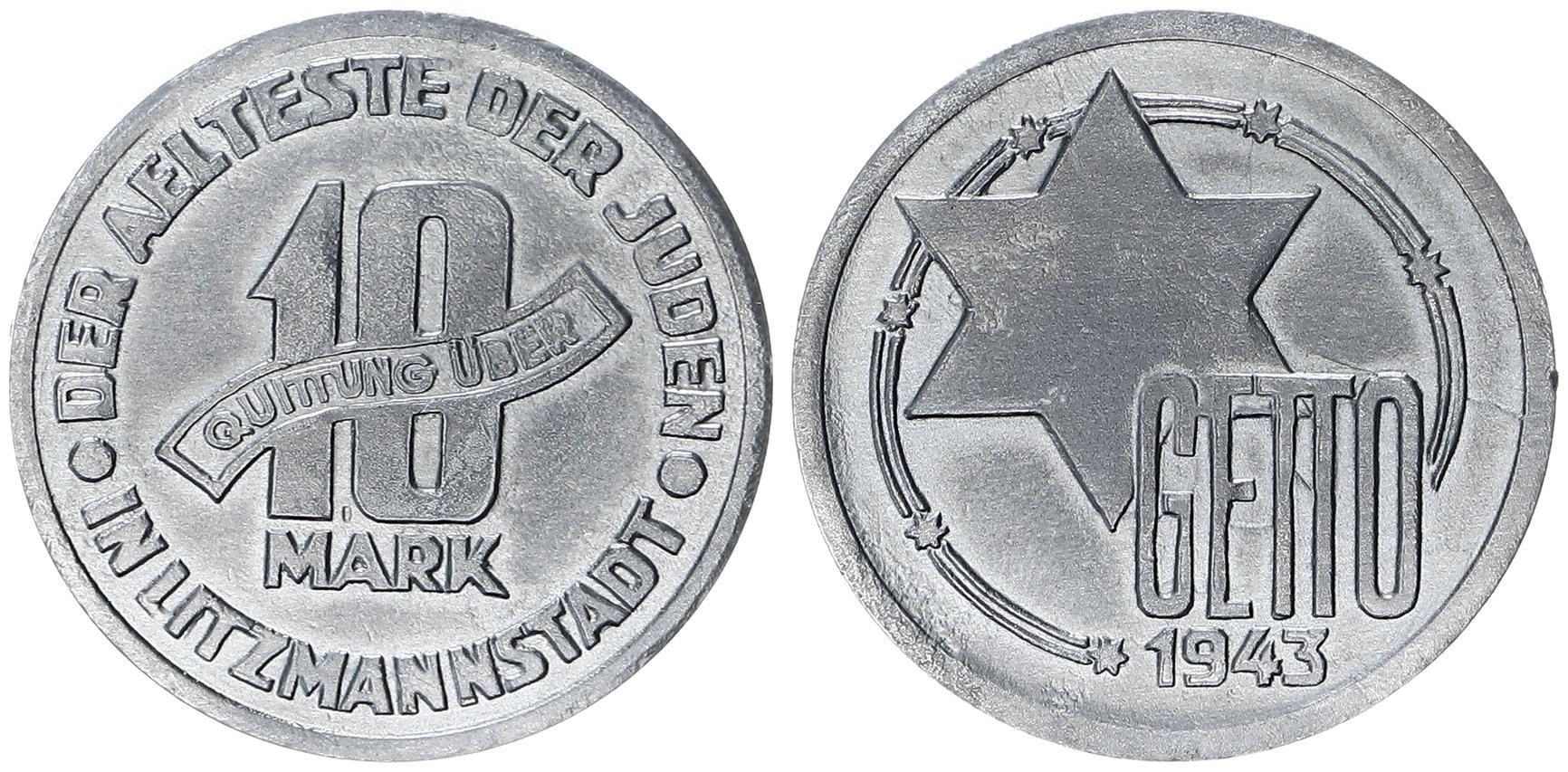 Deutschland / Polen / Getto Litzmannstadt 10 Mark (mit ...