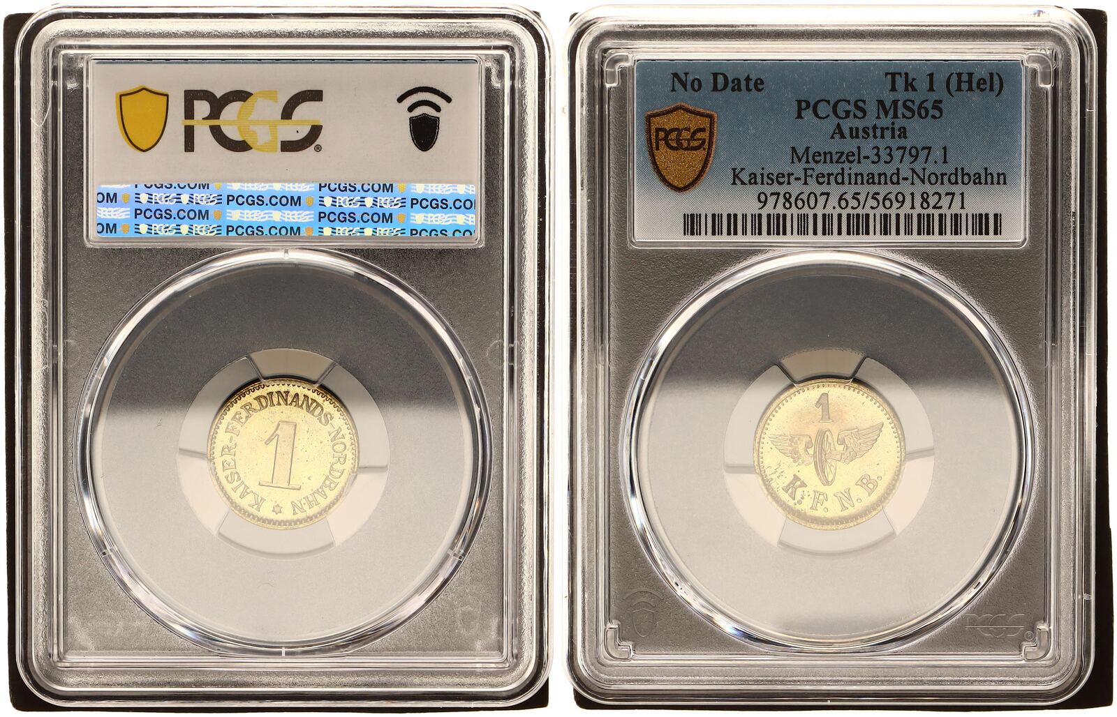 Österreich Tk 1 (Helller) 1916 No Date Tk 1 (Hel) Menzel-33797.1 Kaiser-Ferdinand-Nordbahn MS65 ...