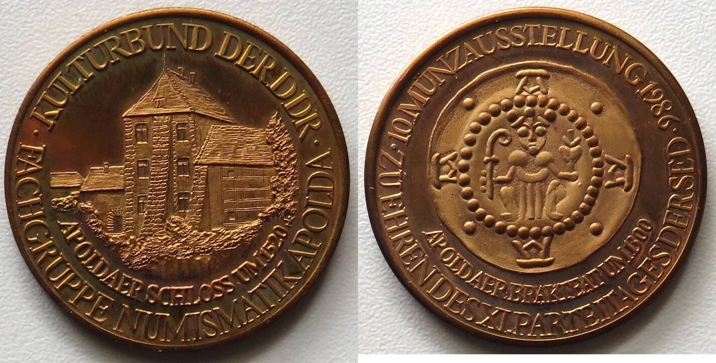 Helmut König Kupfermedaille 1986 10. Münzausstellung Fachgruppe ...