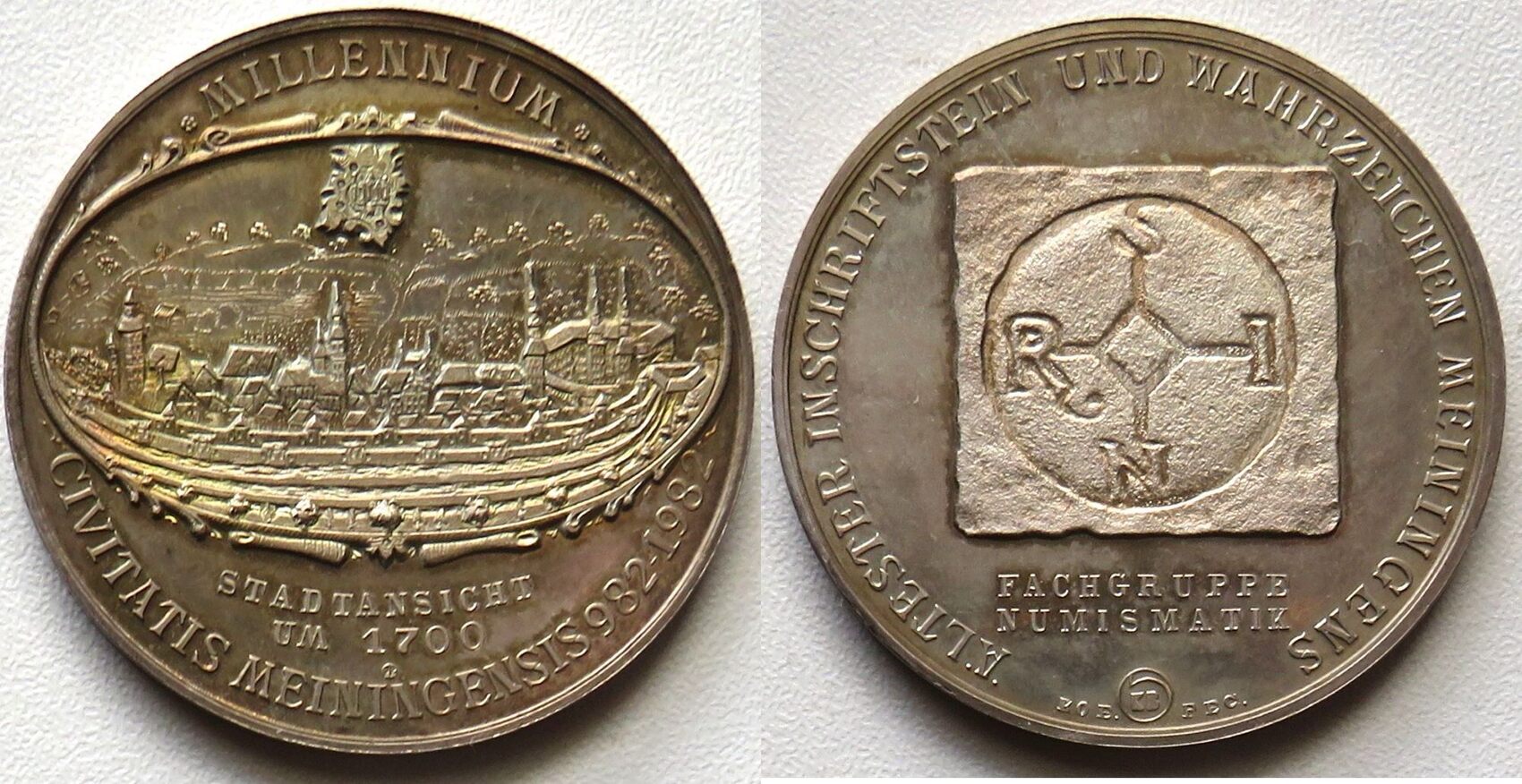 Helmut König Silbermedaille 1982 1000 Jahre Meiningen, selten fast ...