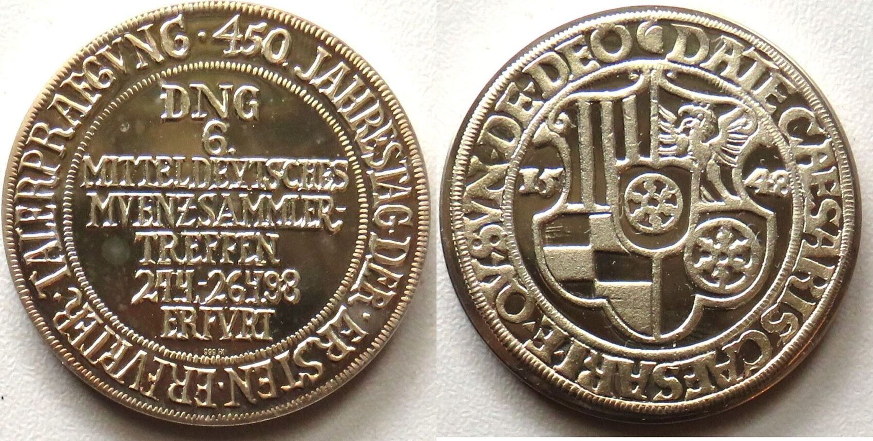 Helmut König Silbermedaille 1998 6. Mitteldeutsches Münzsammlertreffen ...