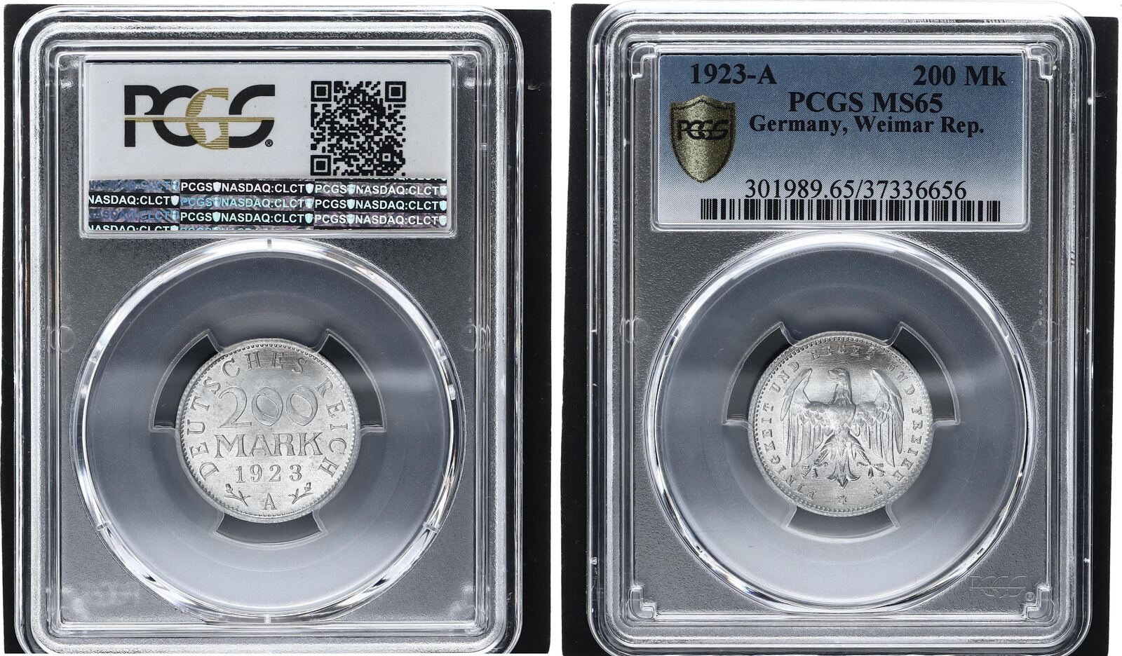 Germany, Weimar Rep. 200 Mark 1923-A Aluminium J.304 PCGS MS65 ...