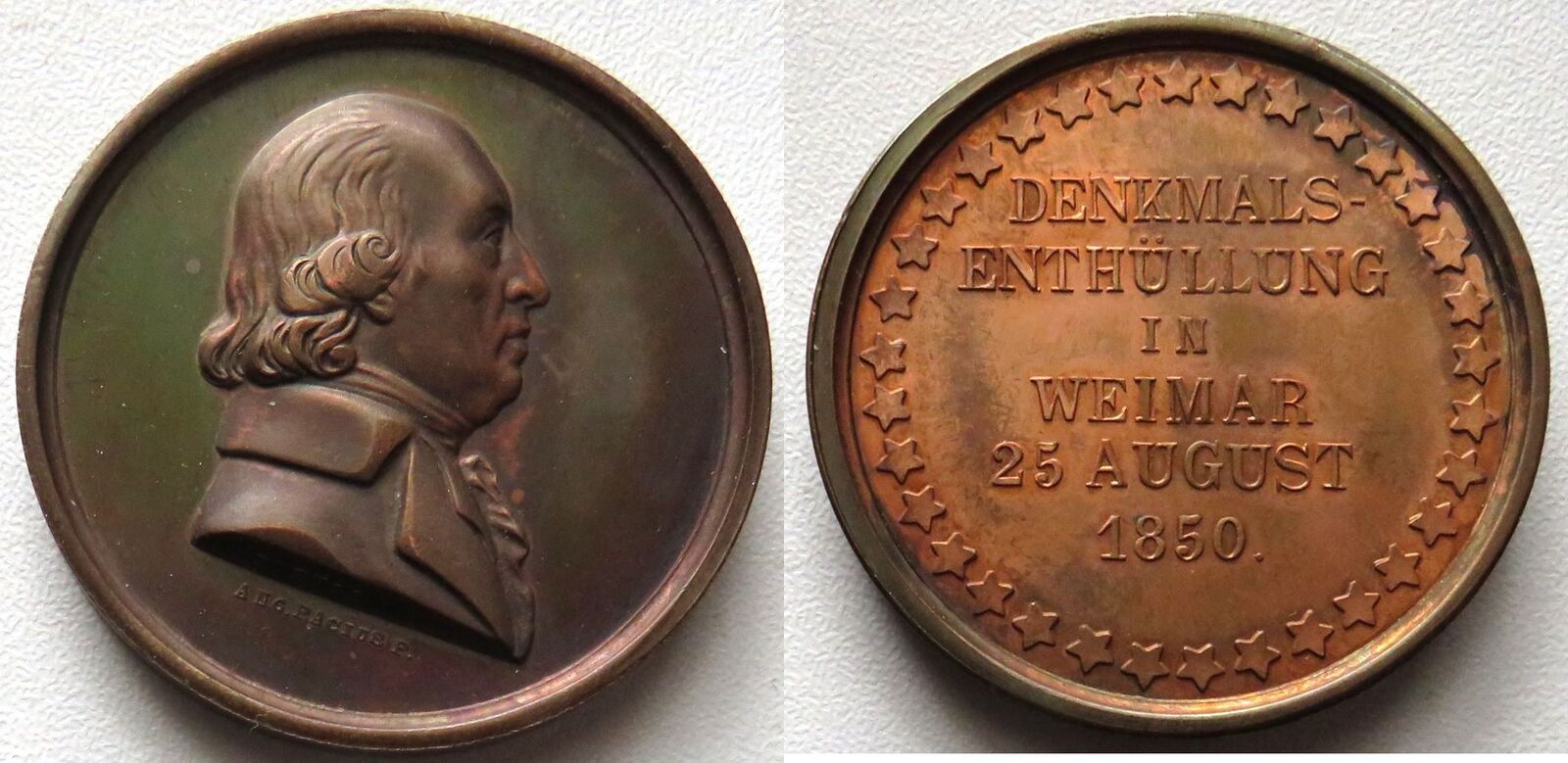 Helmut König Kupfermedaille (nach Facius) o.D. (1850) auf Herder ...