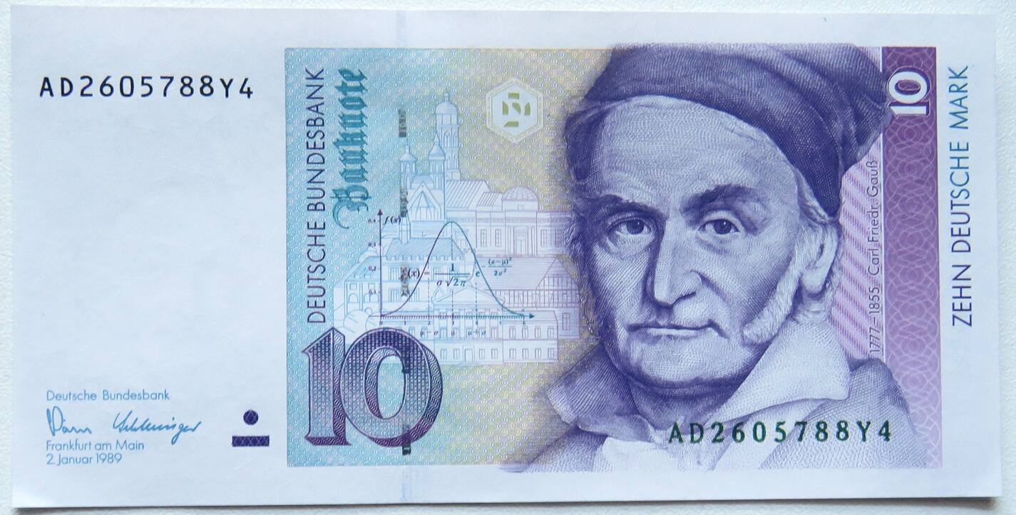 Deutschland - BRD 10 DM - 10 Deutsche Mark 1. Januar 1989 Banknote Carl ...
