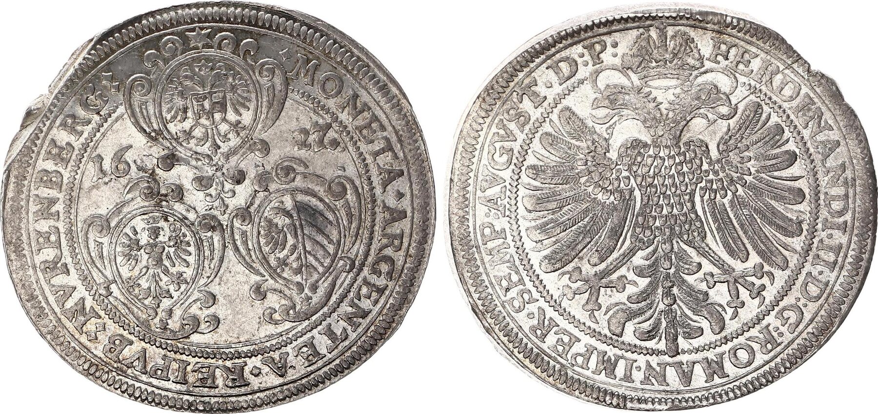 Nürnberg Stadt 1 Taler Silber 1627 Reichstaler vz+,kl. Zainende | MA-Shops