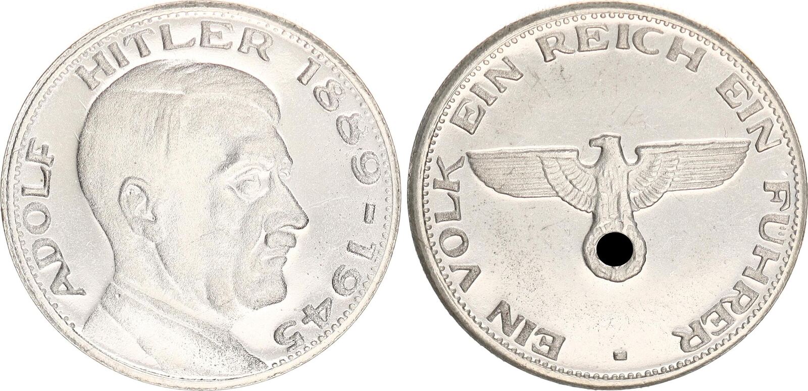 3. Reich Adolf Hitler Medaille Ein Volk, ein Reich, ein Führer 1889 ...